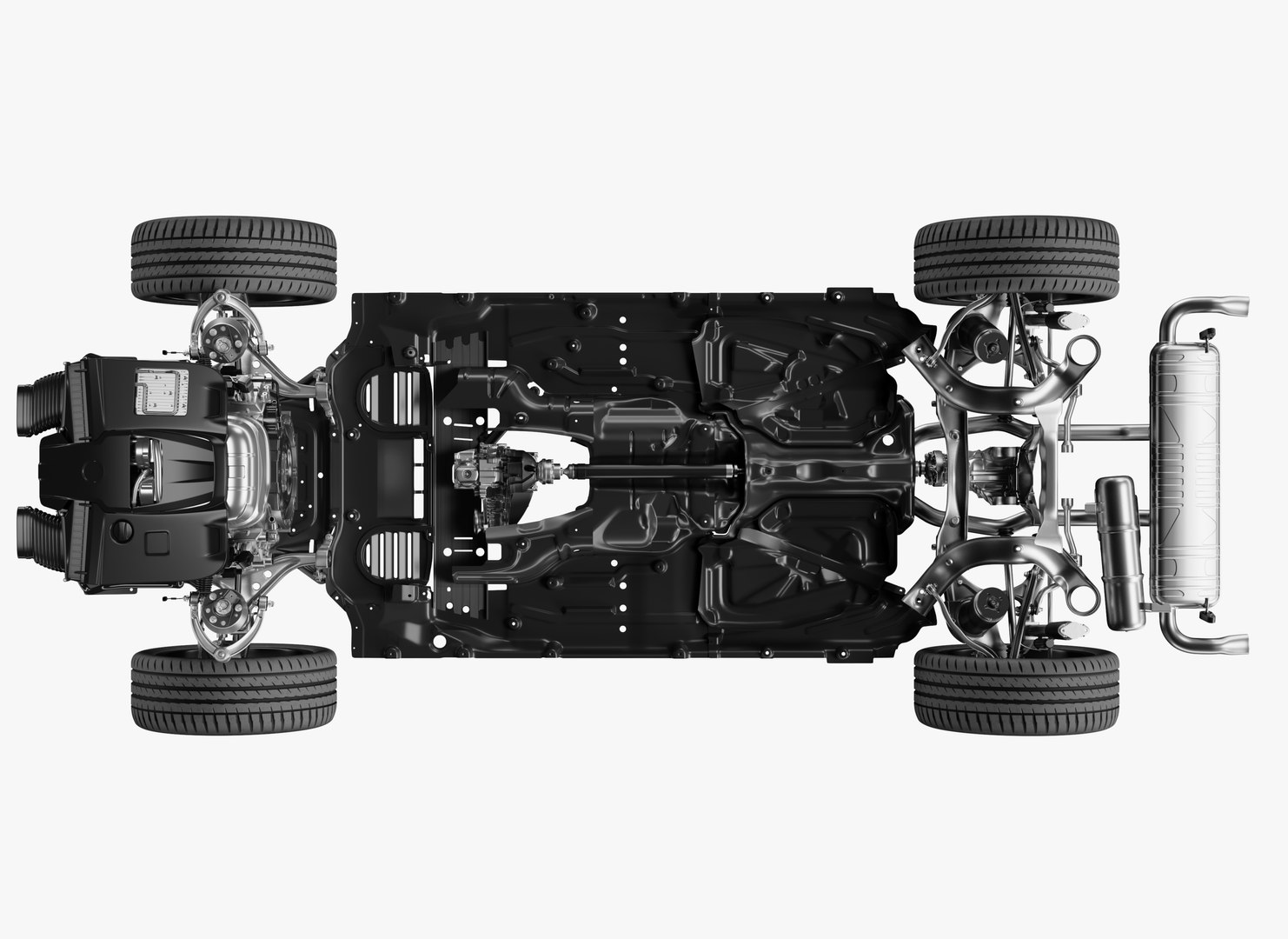 SUV Chassis Engine Wheels 3D - TurboSquid 2142489