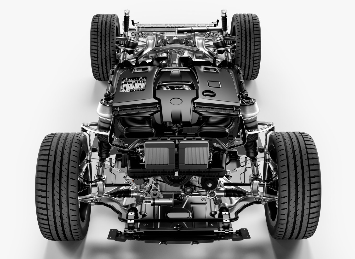 SUV Chassis Engine Wheels 3D - TurboSquid 2142489