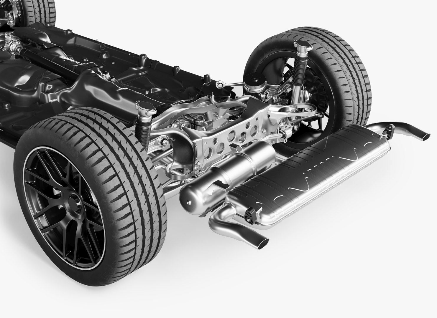 SUV Chassis Engine Wheels 3D - TurboSquid 2142489