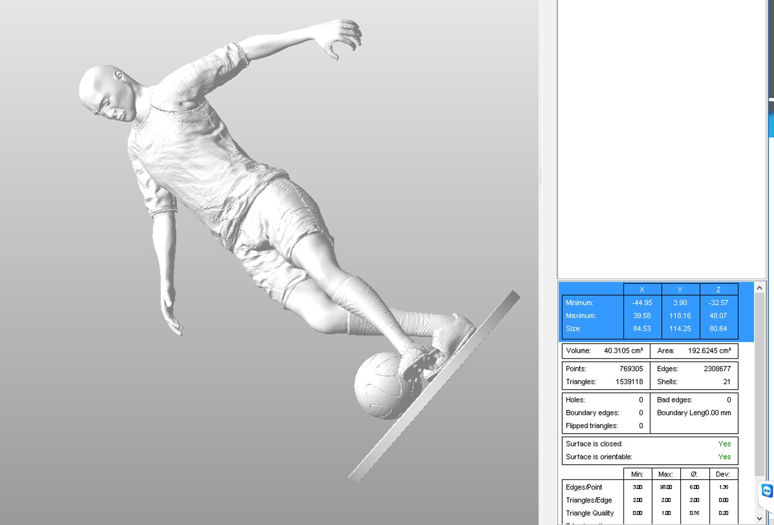 3d Model Stl Footballer