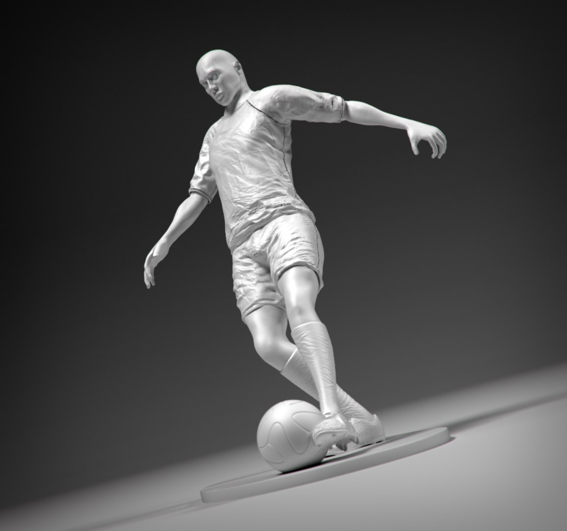 3d model stl footballer