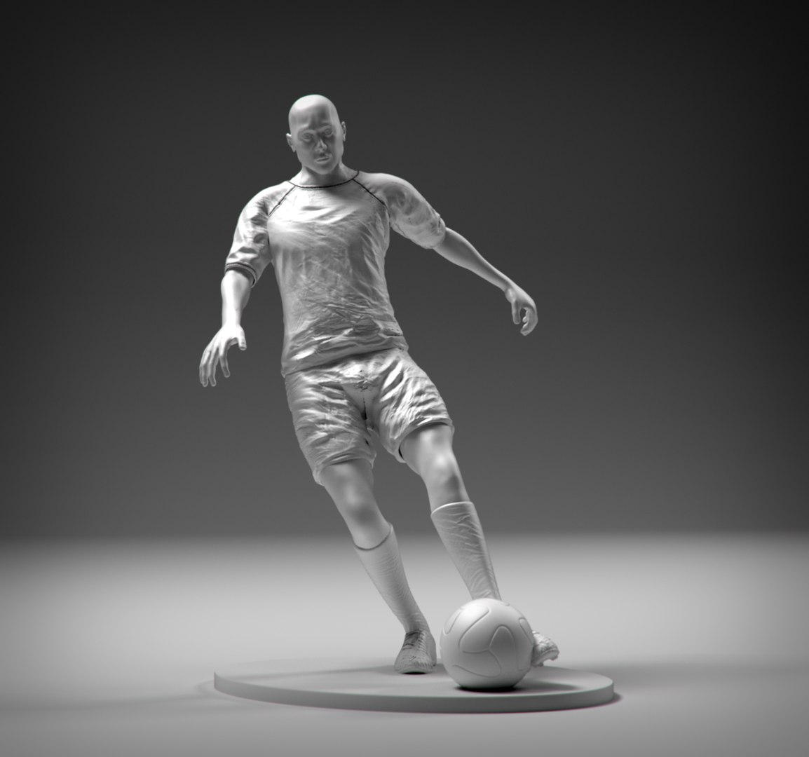 3d Model Stl Footballer