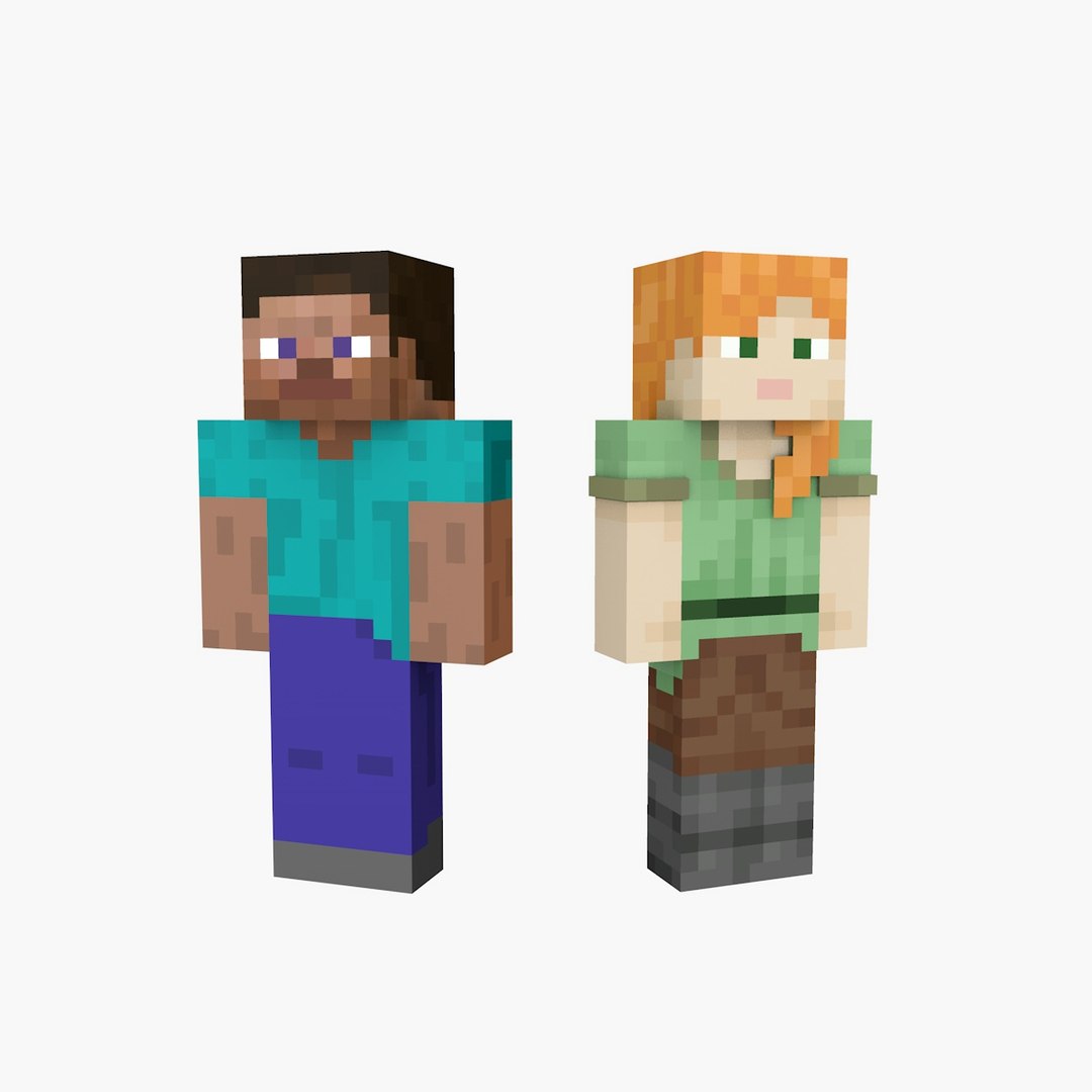 Minecraft Alex and Steve 3D 모델 - TurboSquid 2022409