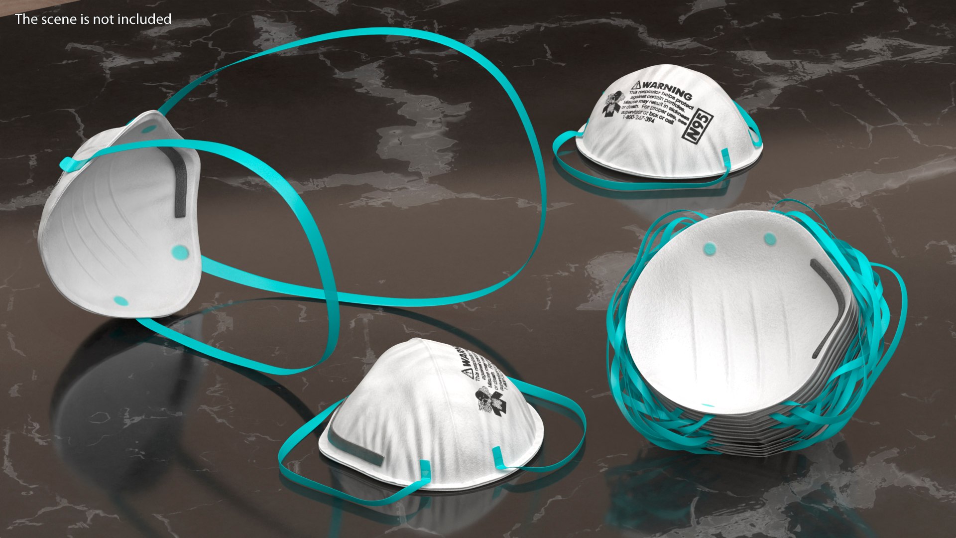 3D Model Particulate Respirator N95 Class - TurboSquid 1705009