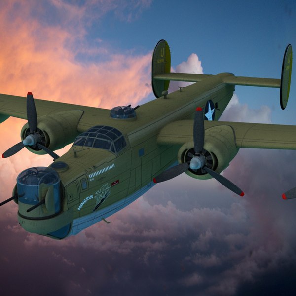 consolidated b-24 liberator american 3d lwo