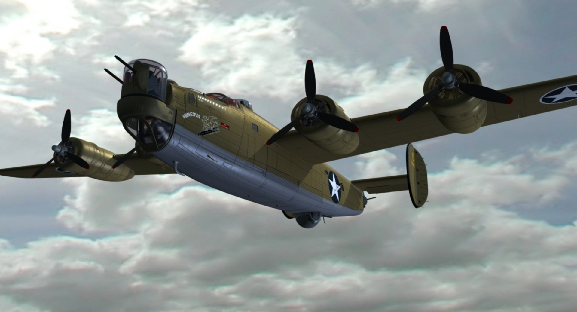 Consolidated B-24 Liberator American 3d Lwo