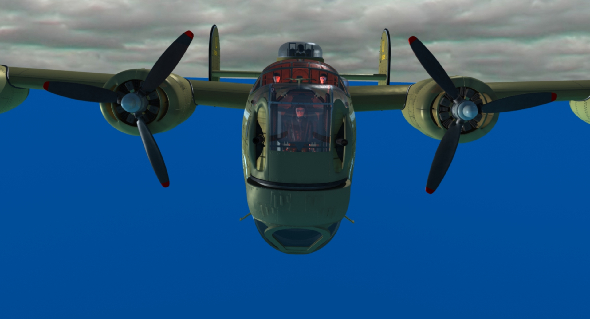 Consolidated B-24 Liberator American 3d Lwo