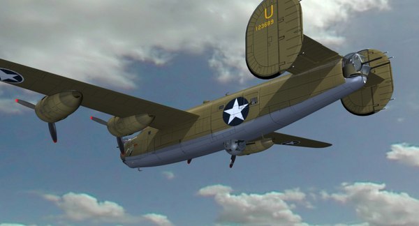 consolidated b-24 liberator american 3d lwo