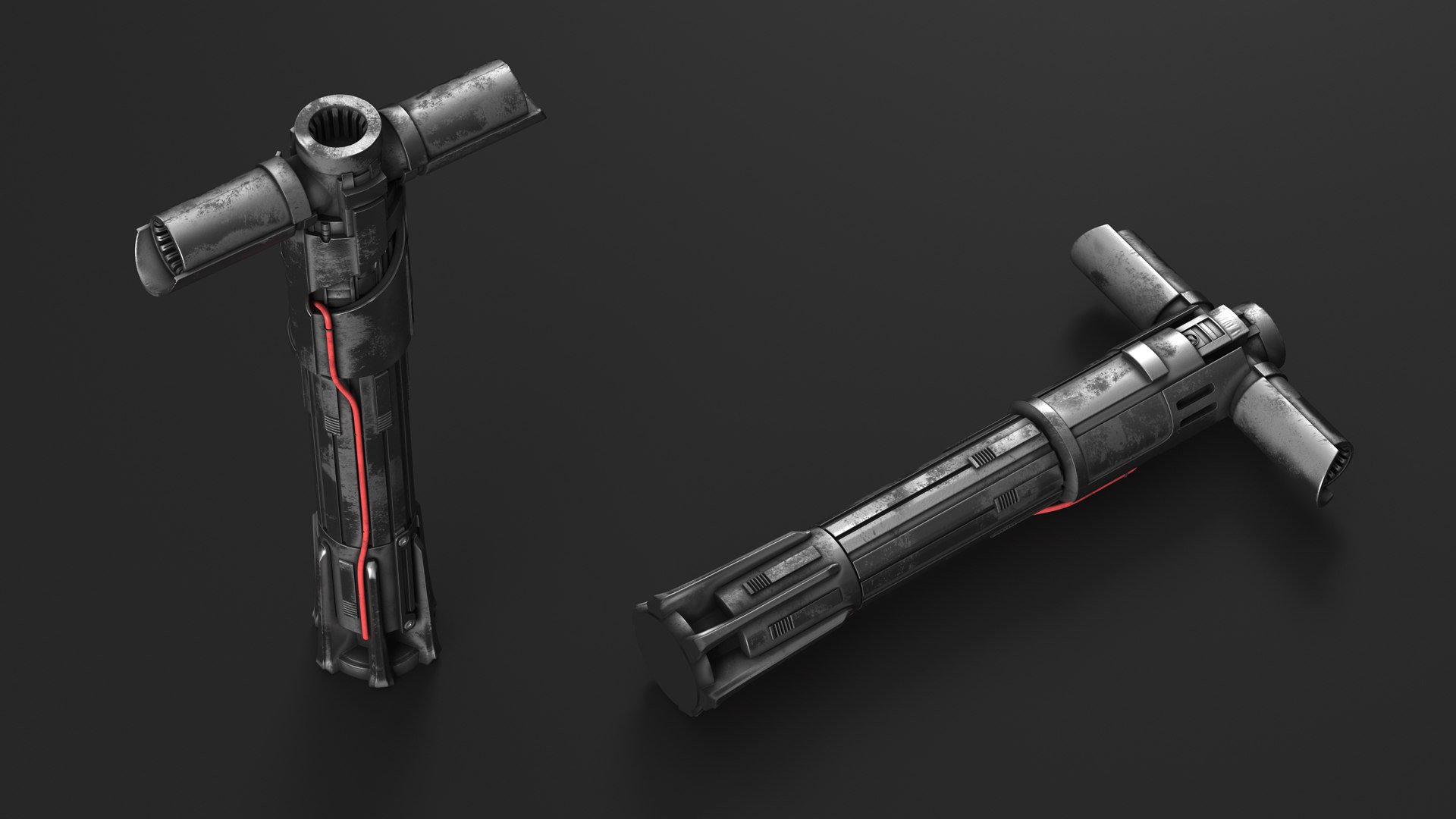 3D Model Kylo Rens Lightsaber Off - TurboSquid 2248022