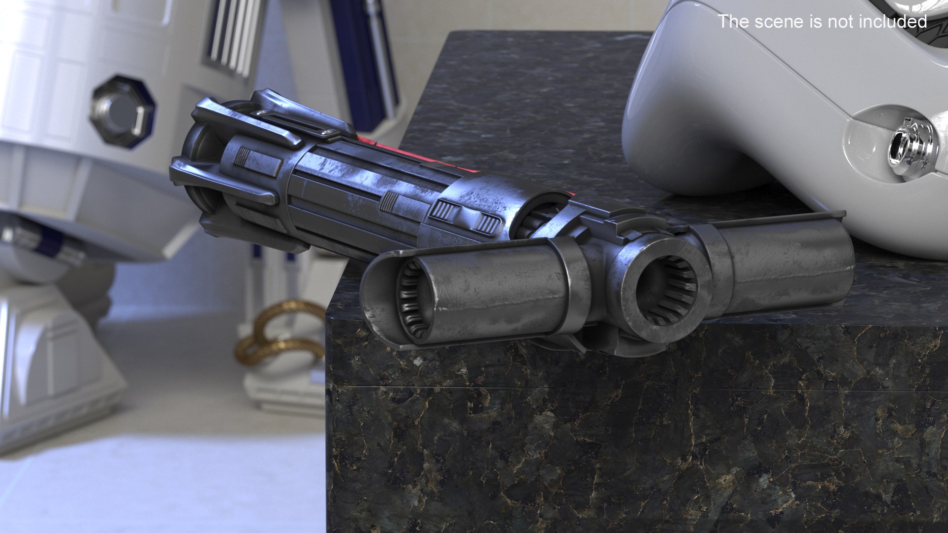 3D Model Kylo Rens Lightsaber Off - TurboSquid 2248022