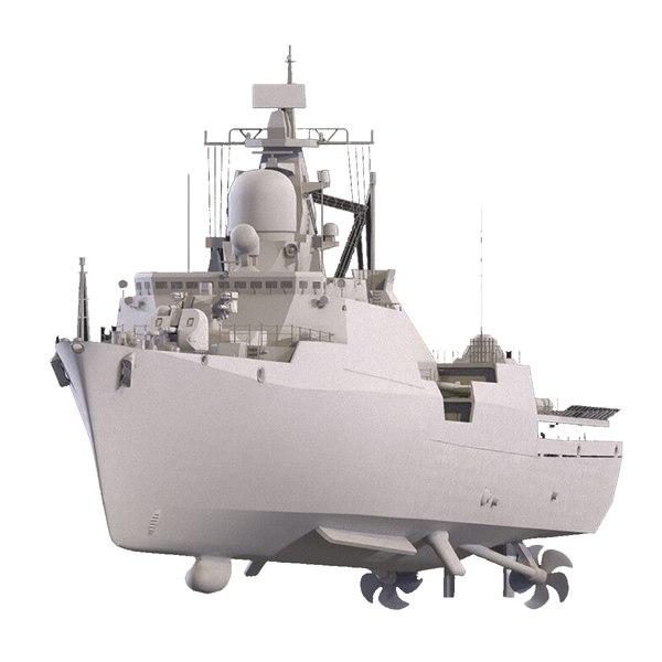 modelo 3d Ship Gepard 3 Class 011 Dinh Tien Hoang Low-poly 3D model ...