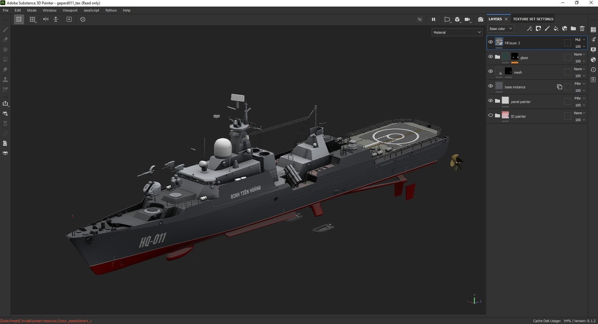 Ship Gepard 3 Class 011 Dinh Tien Hoang Low-poly 3D Model 3D Model ...
