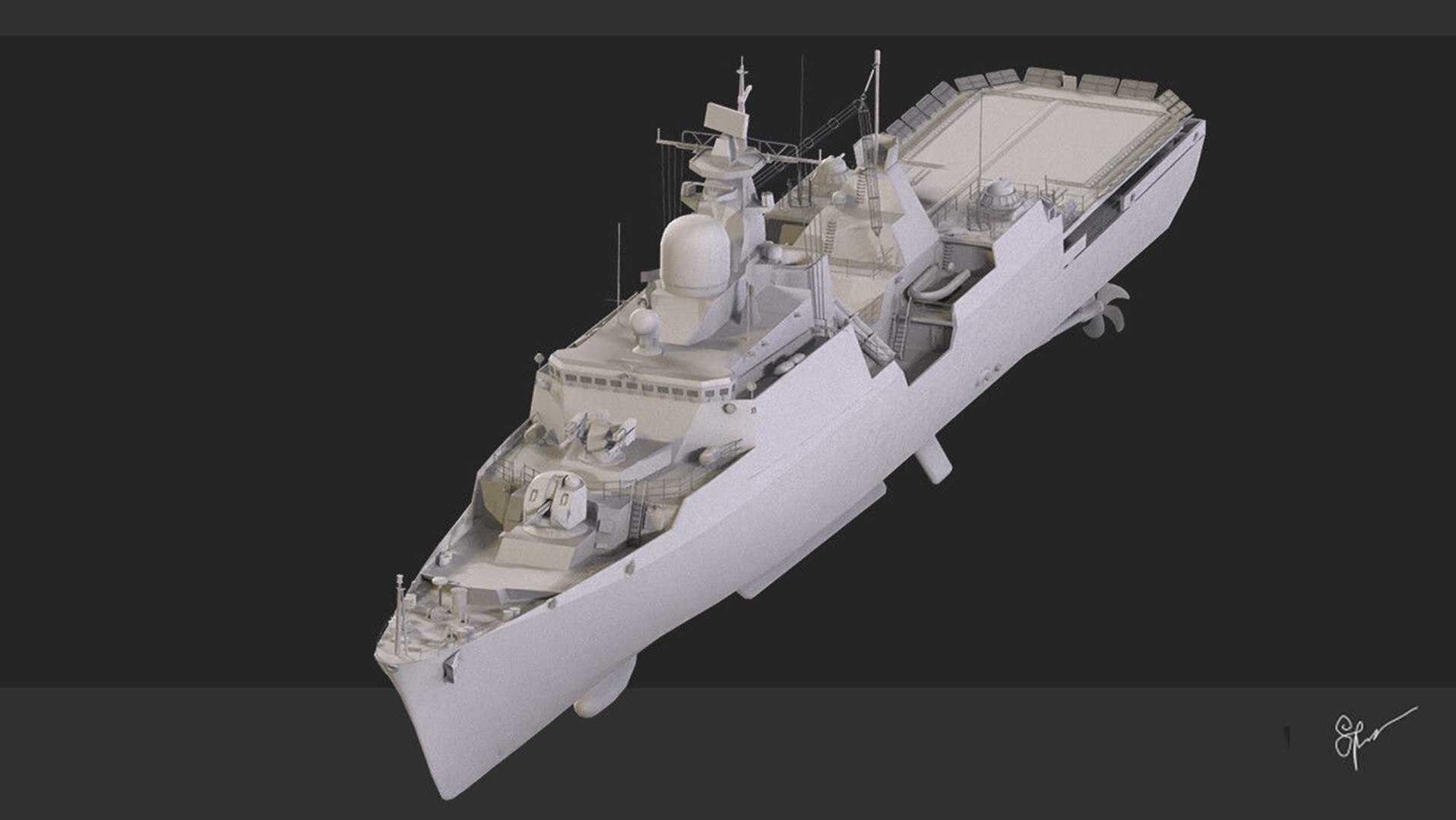 Ship Gepard 3 Class 011 Dinh Tien Hoang Low-poly 3D Model 3D Model ...