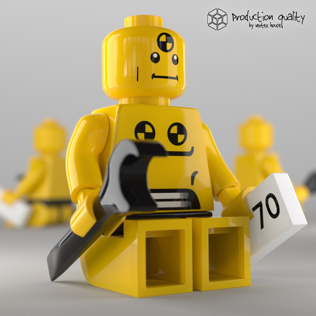 3d lego demolition man figure