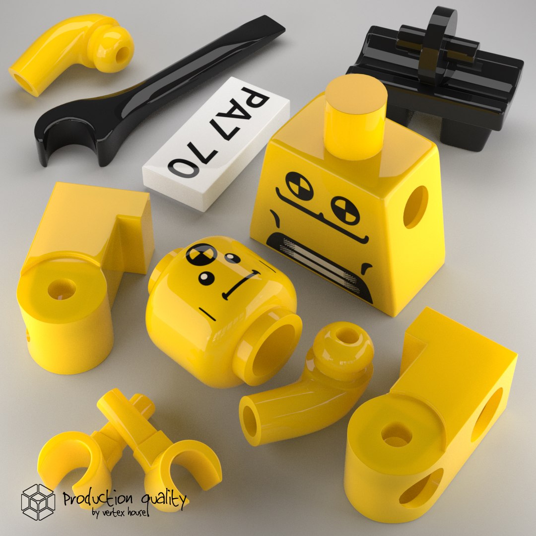 3d lego demolition man figure