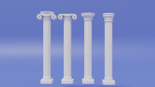modelo 3d Columnas griegas y romanas - TurboSquid 1946357
