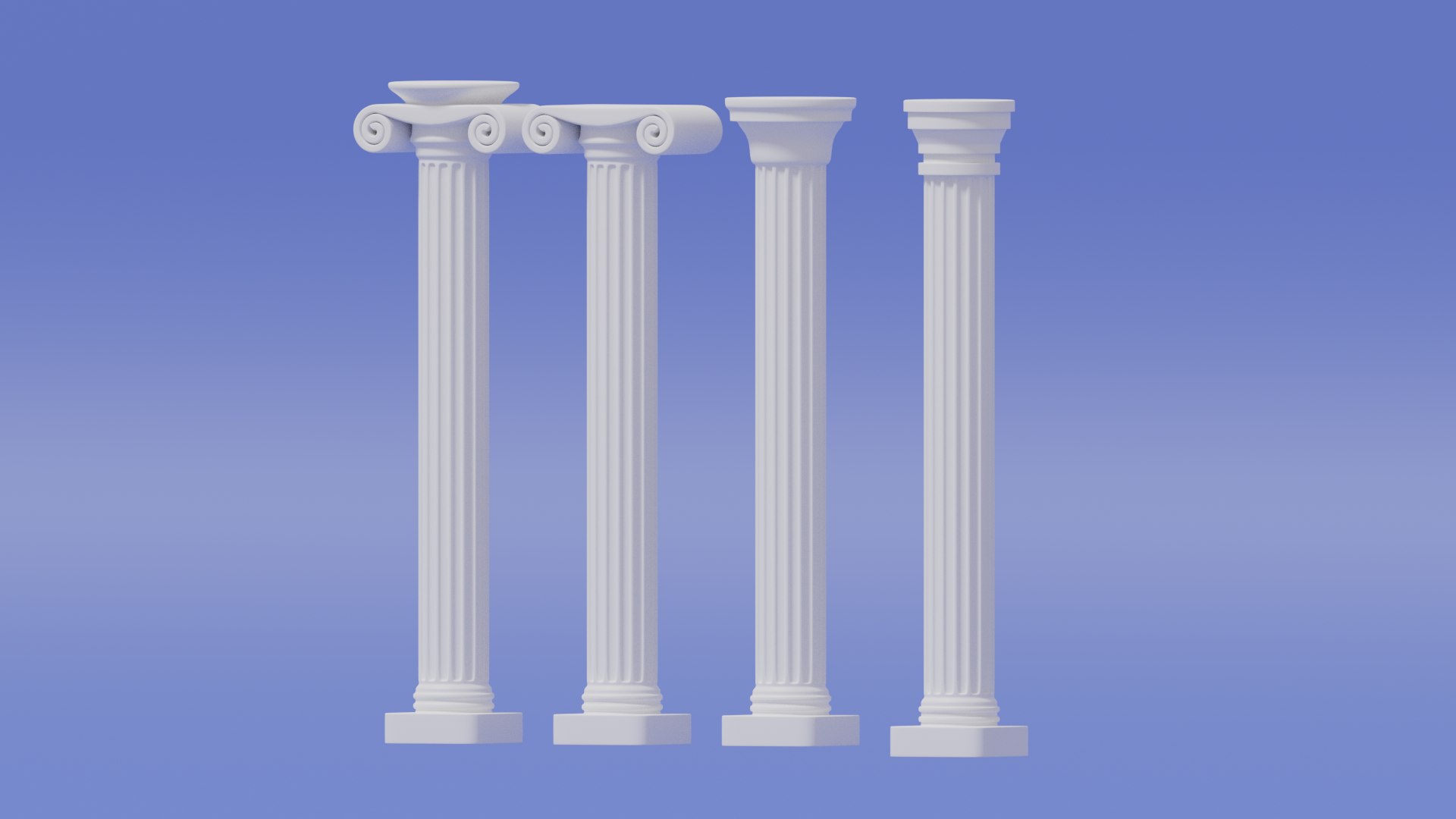 3D Greek And Roman Columns Model - TurboSquid 1946357