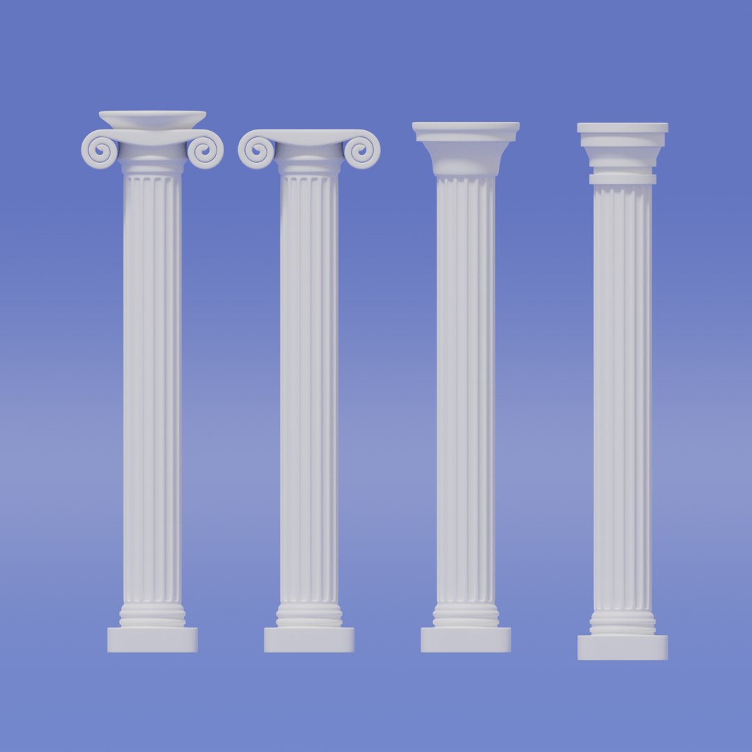 3D Greek And Roman Columns Model - TurboSquid 1946357