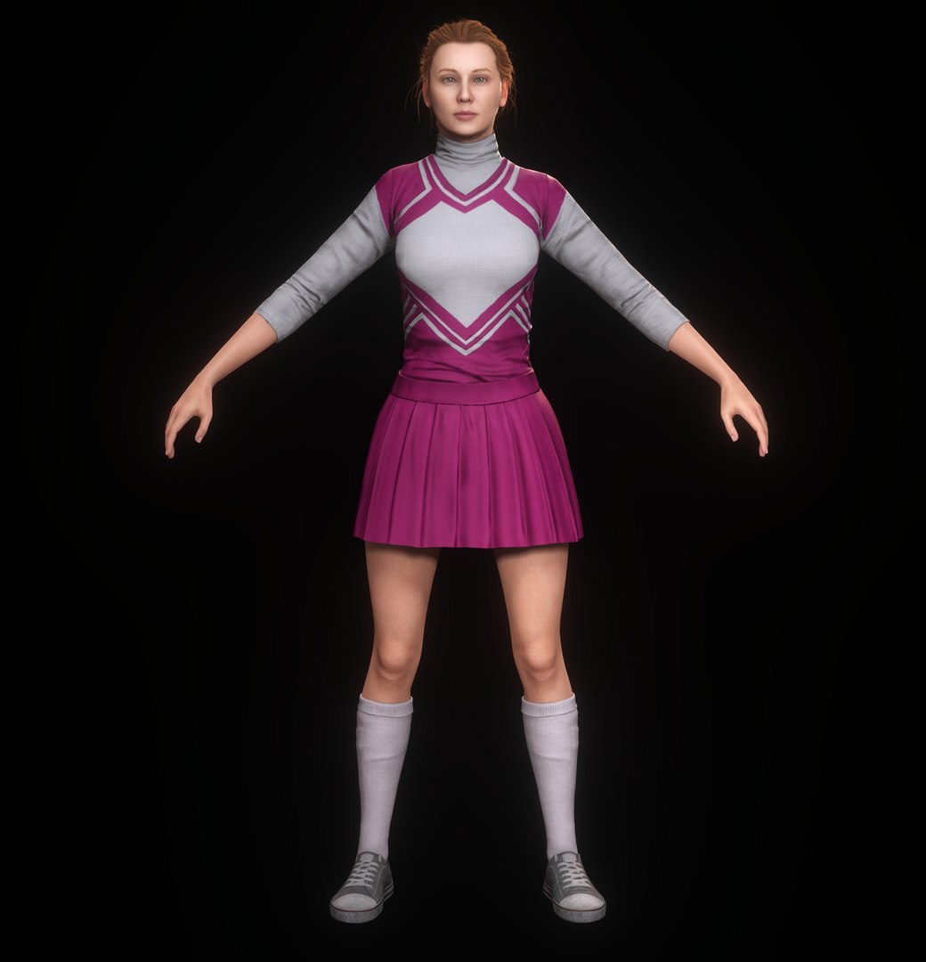 Cheerleader PBR Game Ready Model - TurboSquid 2093588