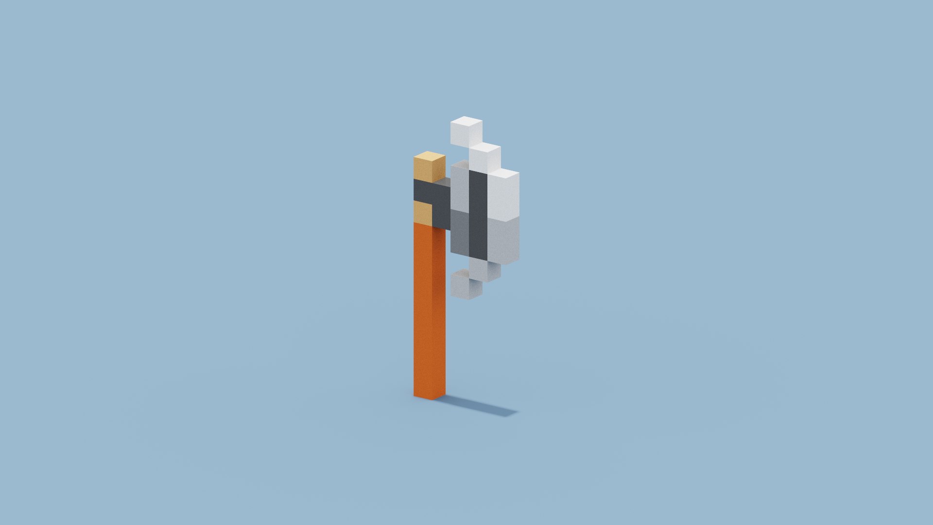 3D Model Voxel Hatchet - TurboSquid 1911906