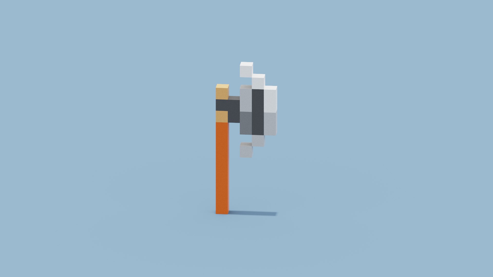 3D Model Voxel Hatchet - TurboSquid 1911906