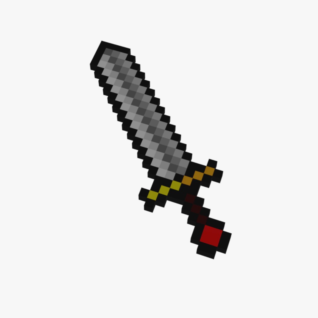 Modelo 3d Pixel Sword Turbosquid 2060179