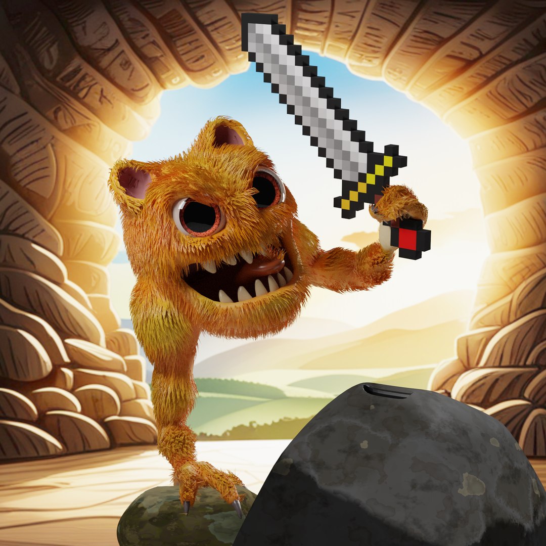 Pixel Sword 3D Model - TurboSquid 2060179