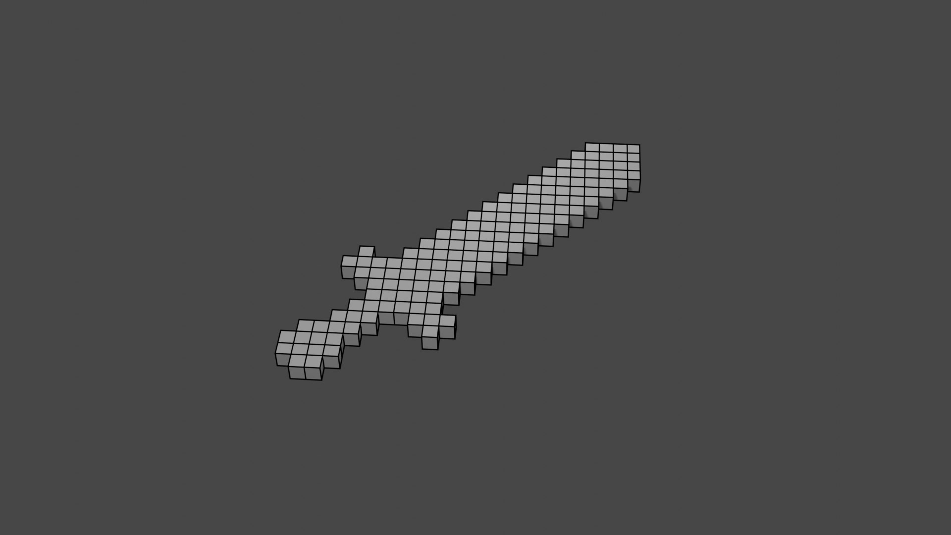Pixel Sword 3d Model Turbosquid 2060179