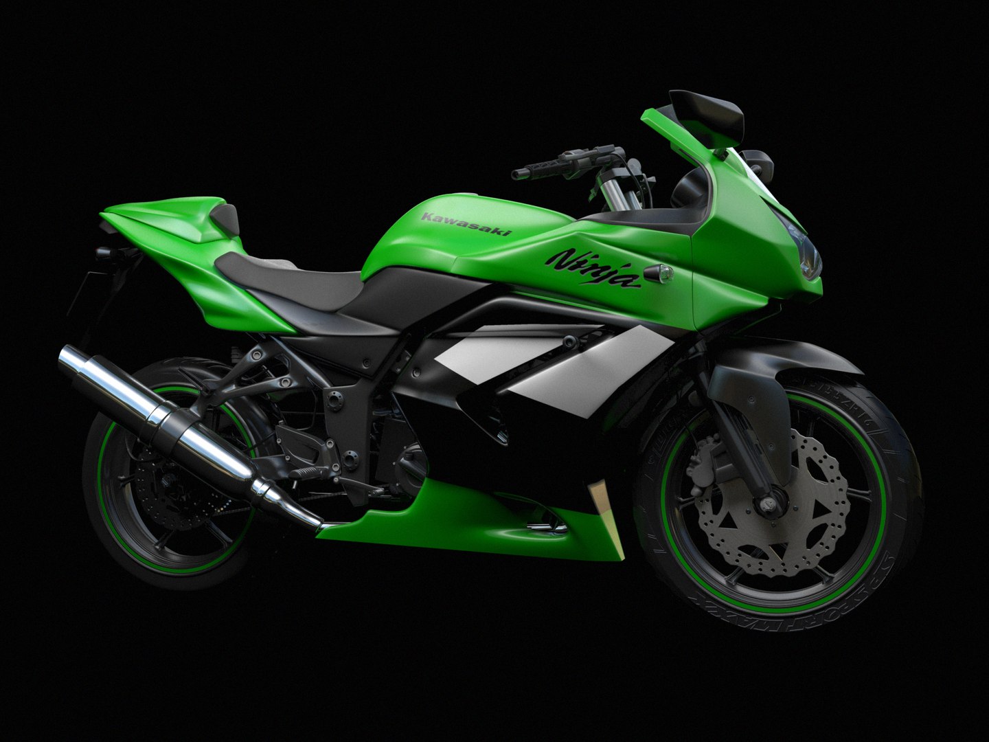 Kawasaki Ninja 250 3d Max