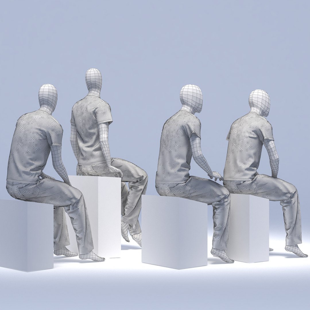 Set Male Jeans Model - TurboSquid 1159693