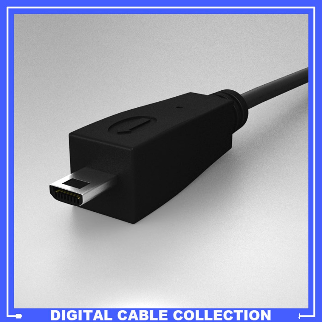 Micro Usb 8 Pins 3d Model