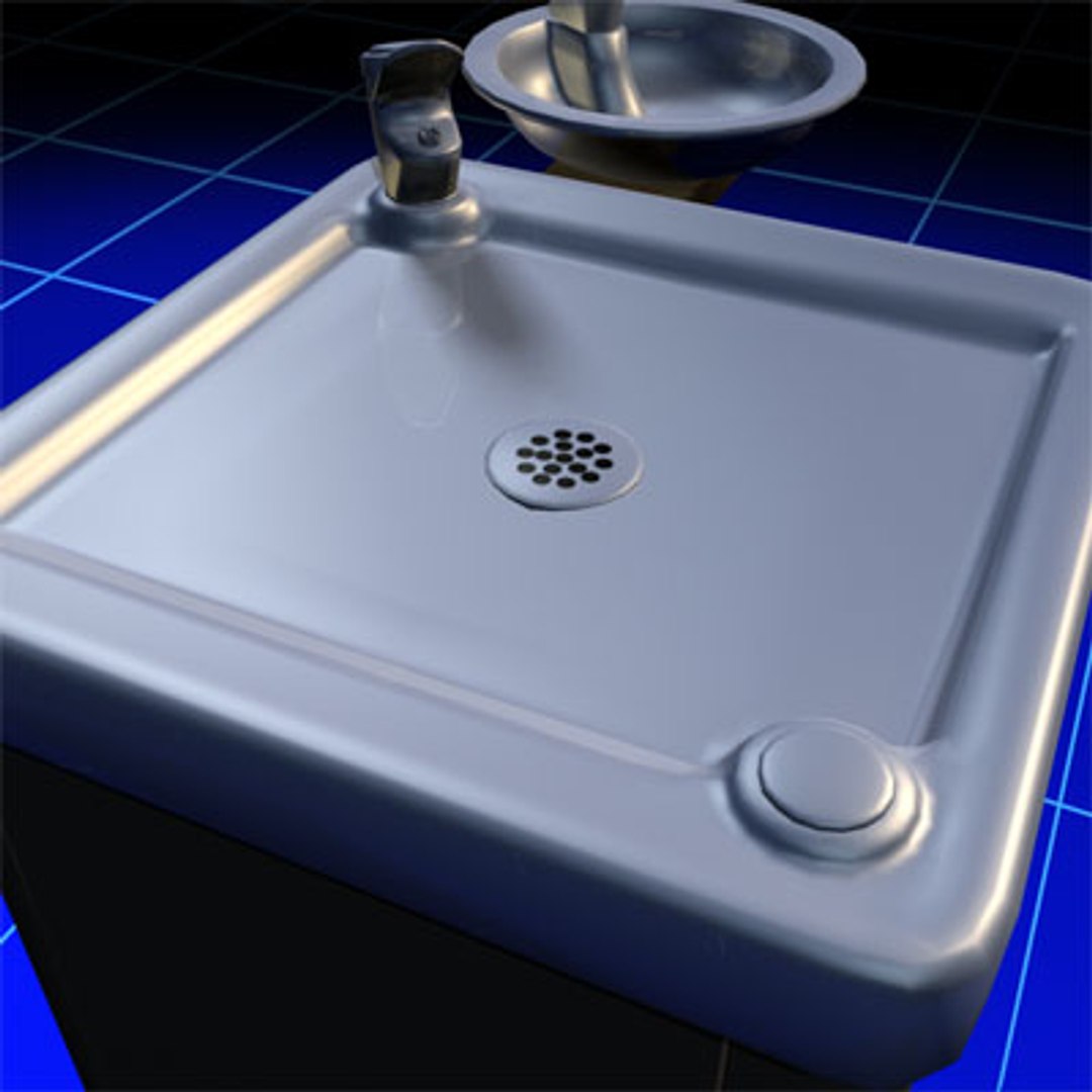 Drinking Fountain Set 02 3d Model