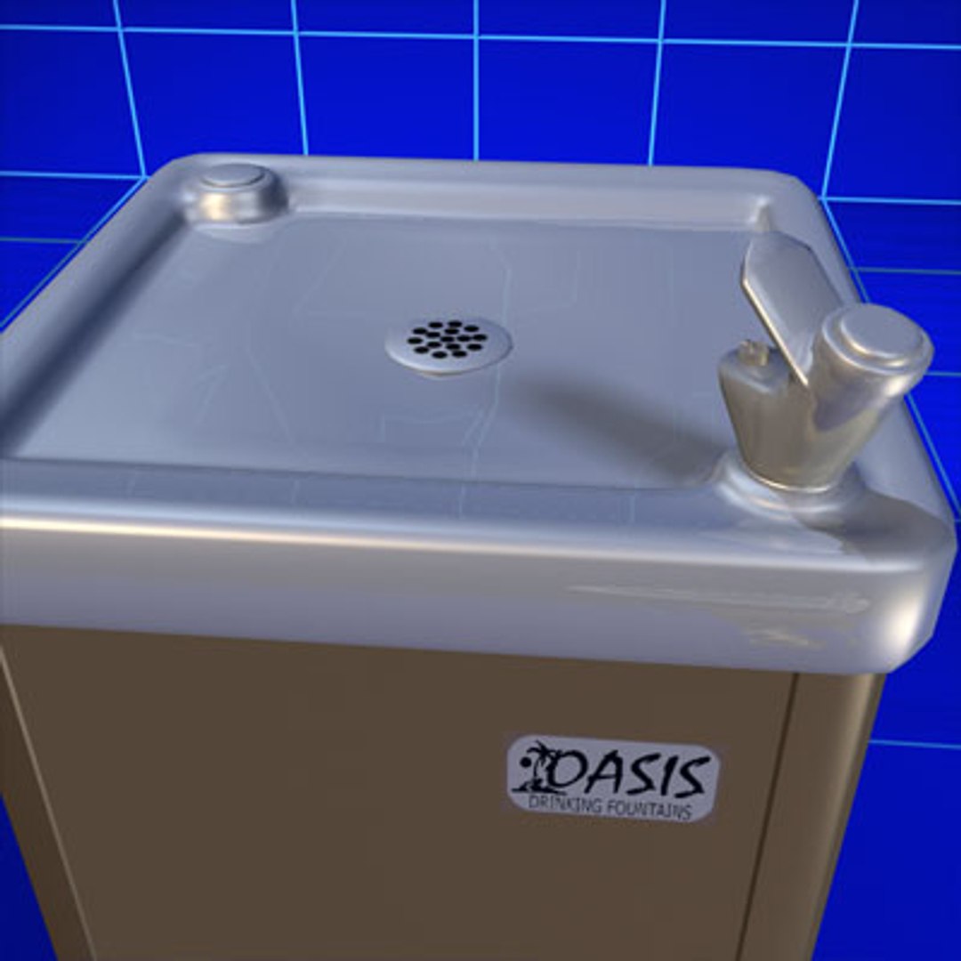 Drinking Fountain Set 02 3d Model