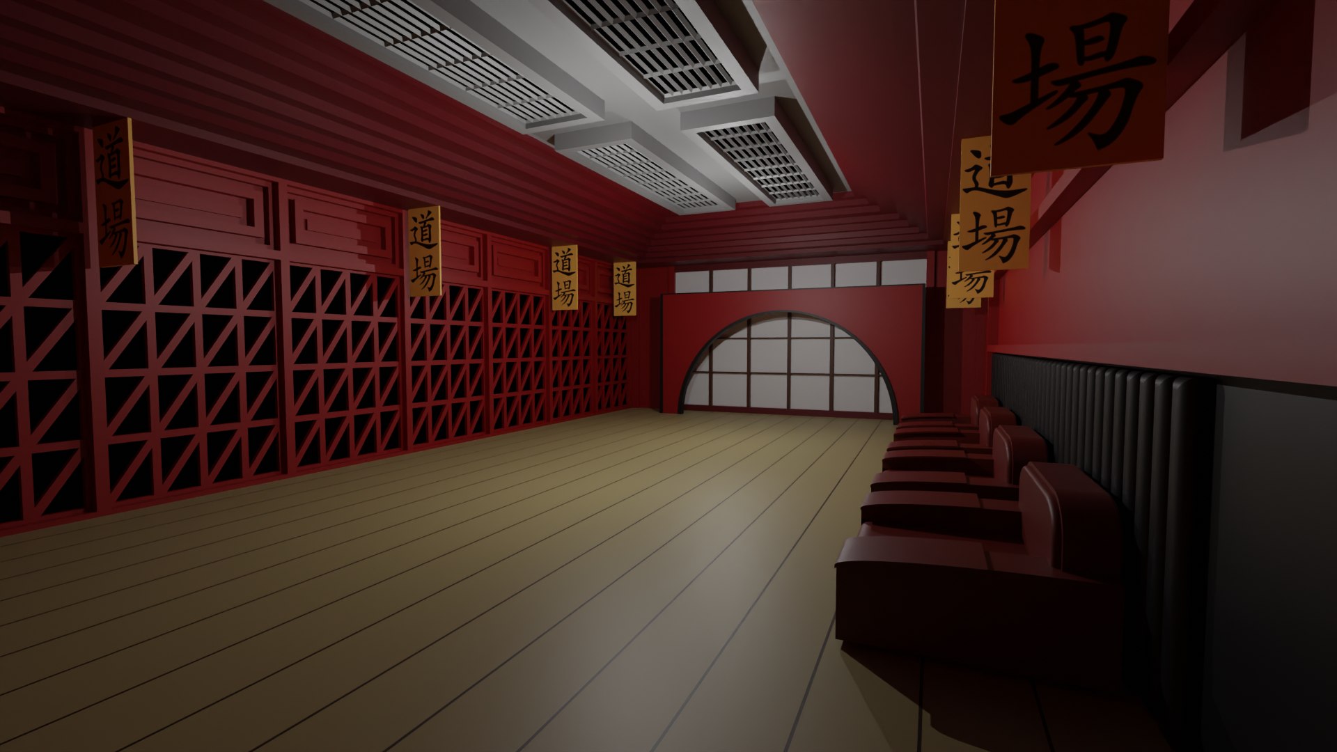 Karate Hall 3D Model - TurboSquid 2157981