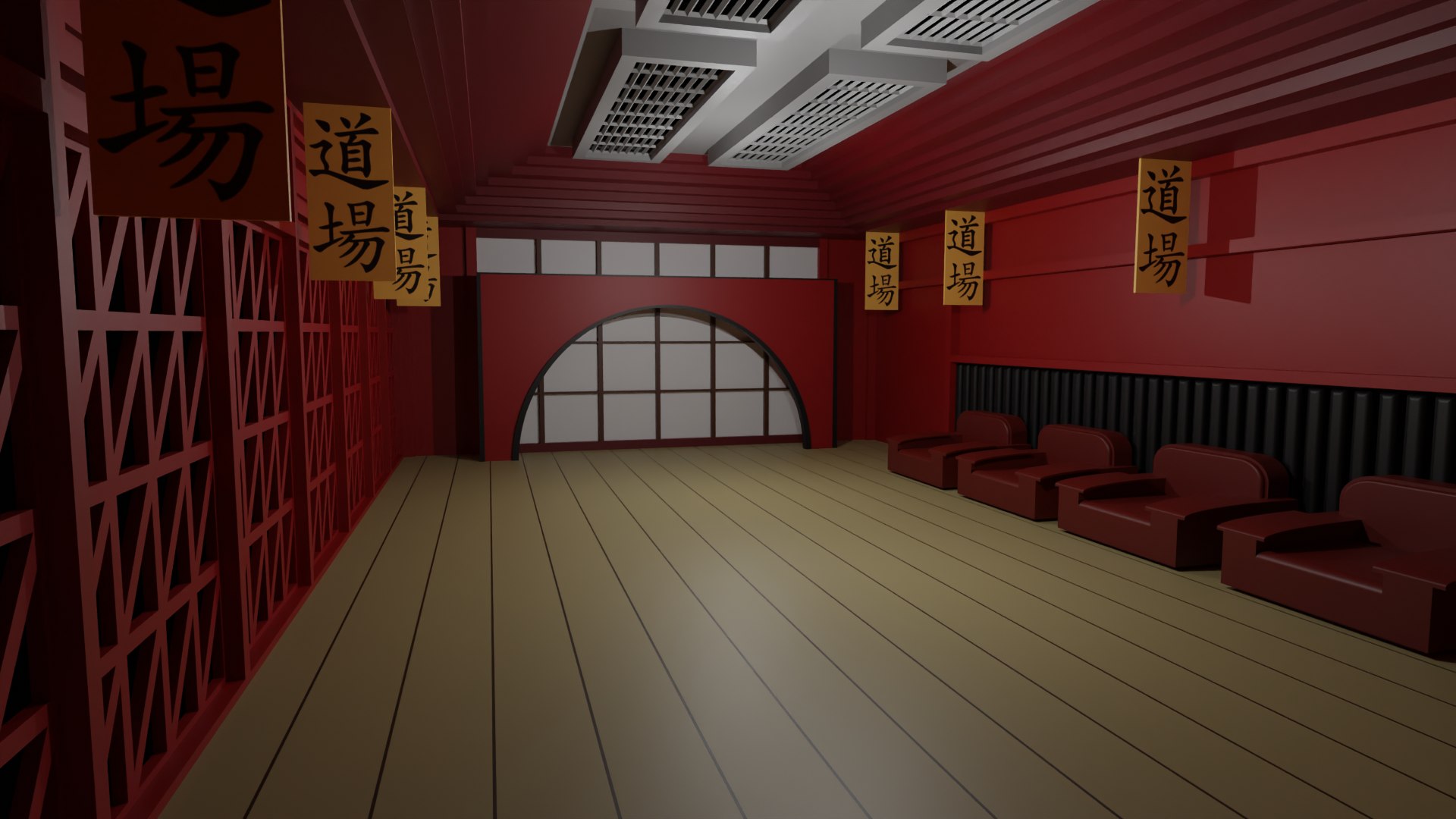 Karate Hall 3D Model - TurboSquid 2157981