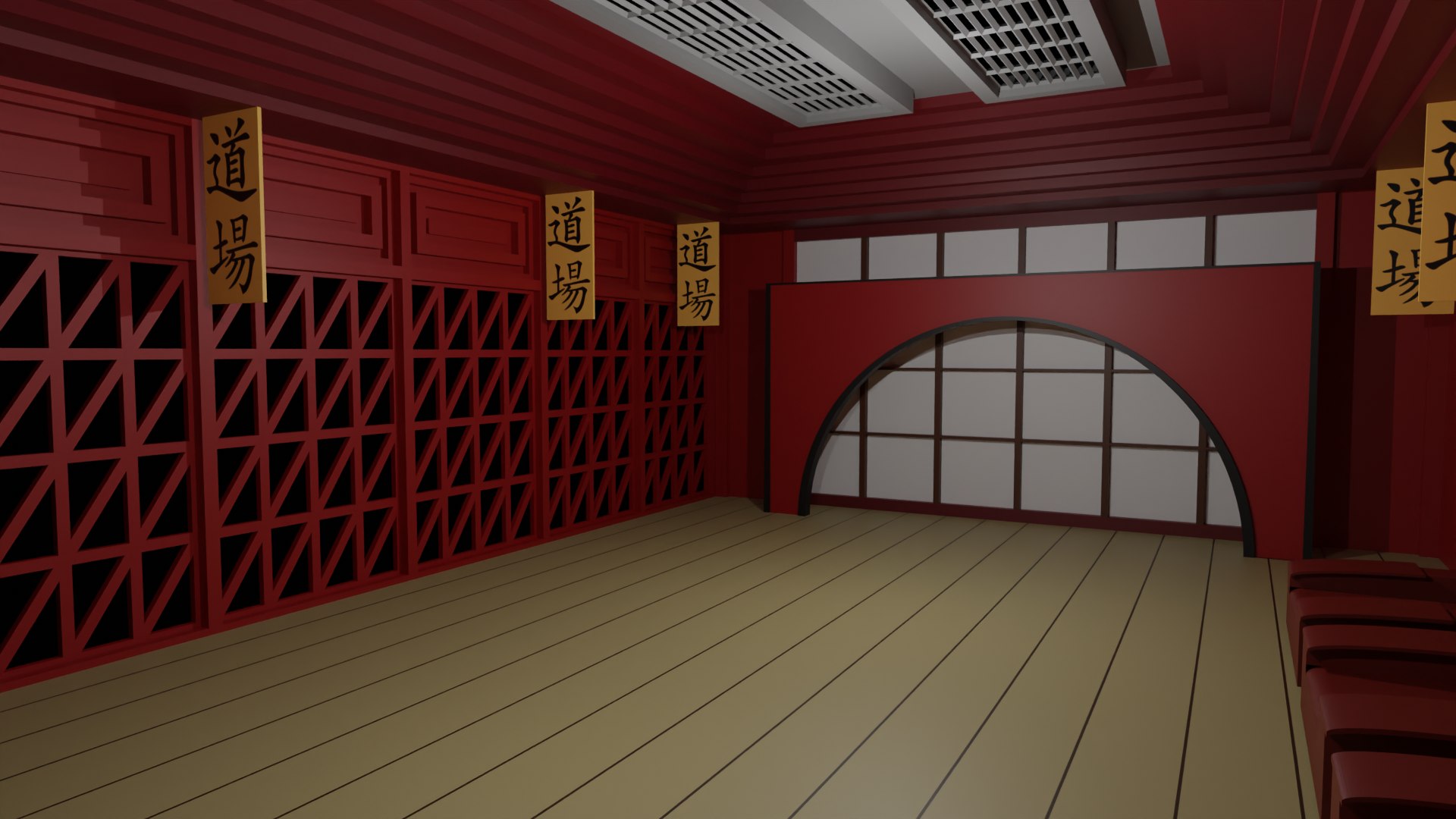 Karate Hall 3D Model - TurboSquid 2157981