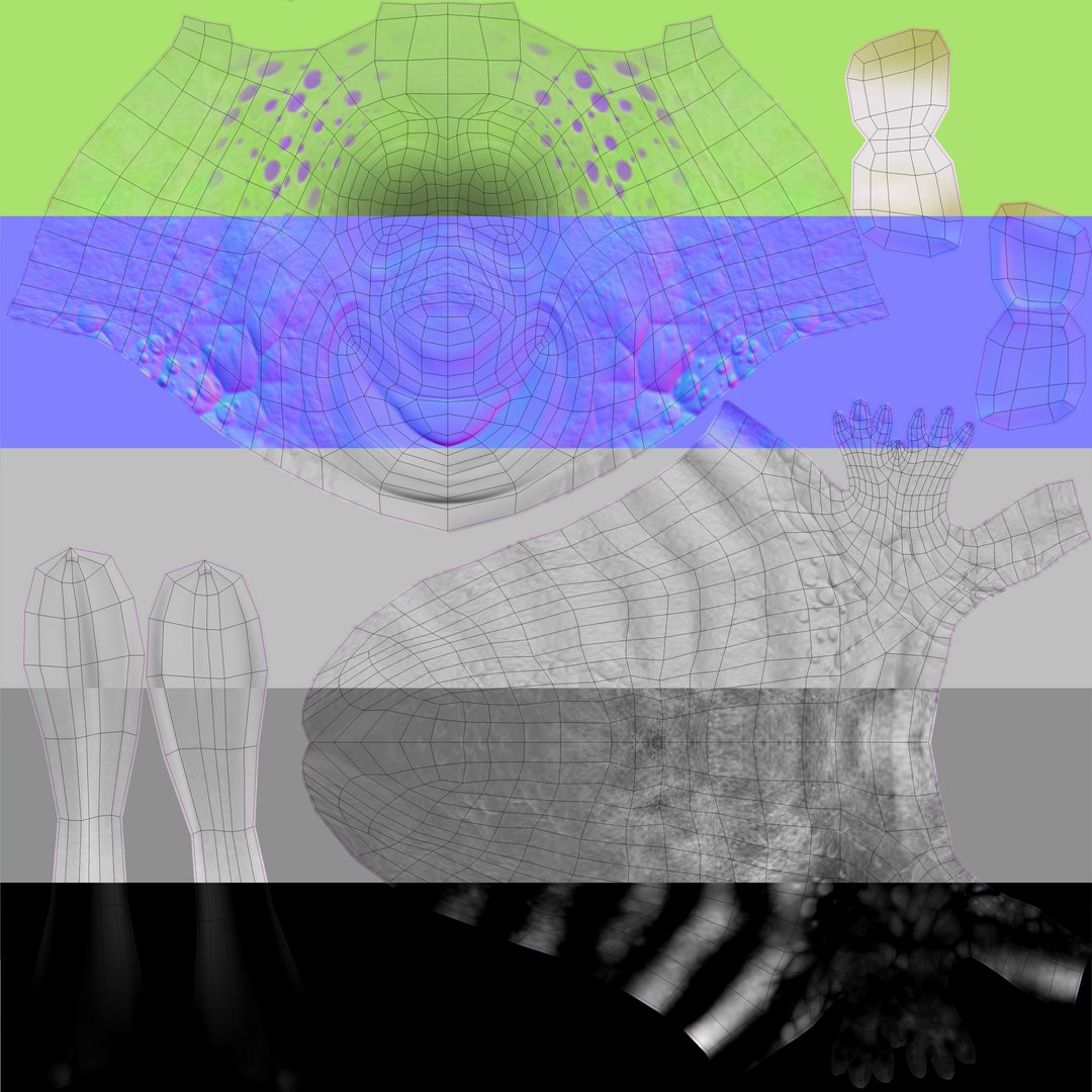 3d Cartoon Slug Model