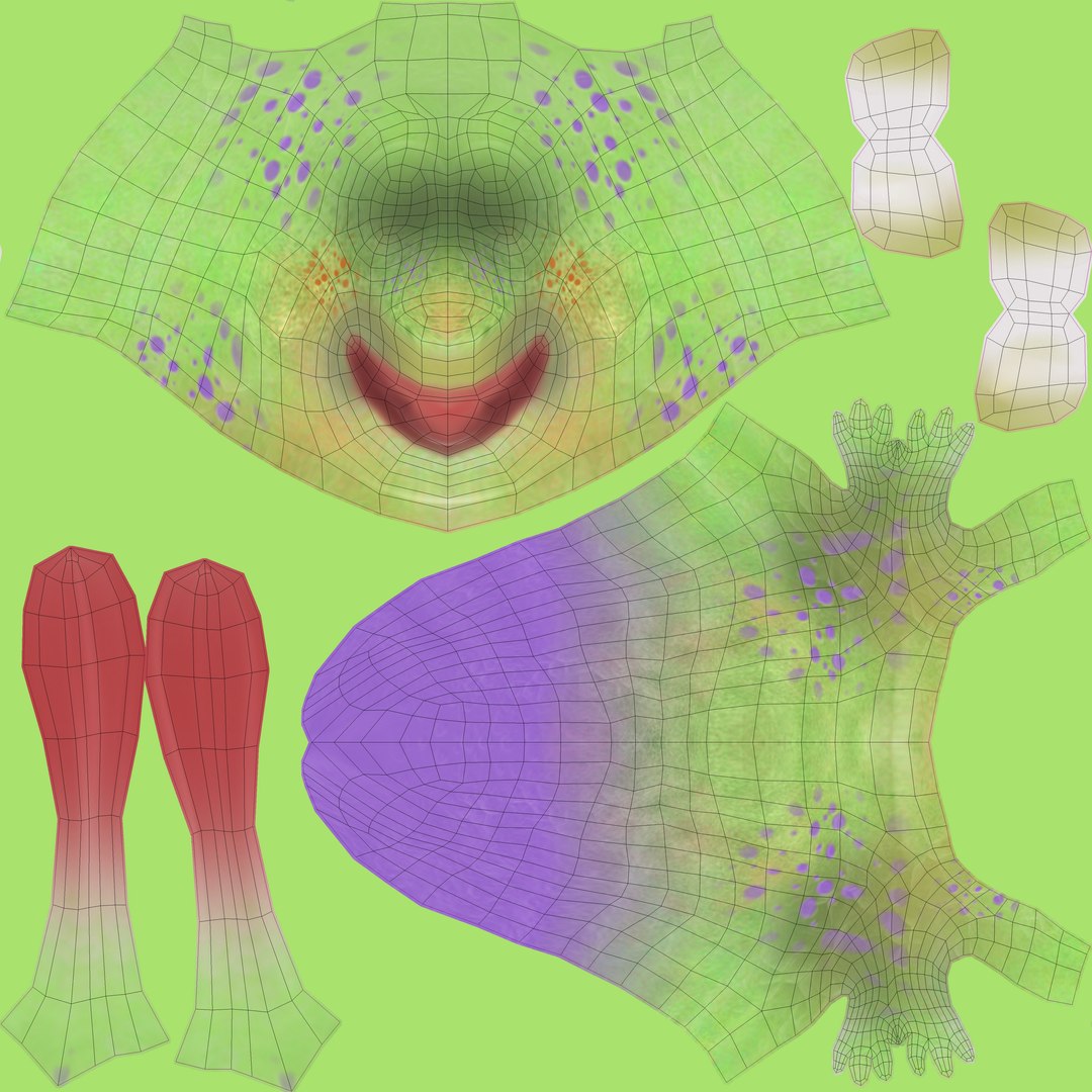 3d Cartoon Slug Model