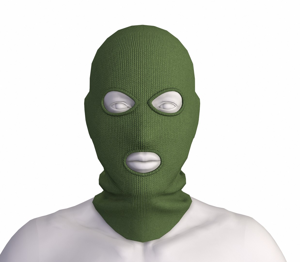 3D Balaclava Mask Khaki Game Ready - TurboSquid 2367404