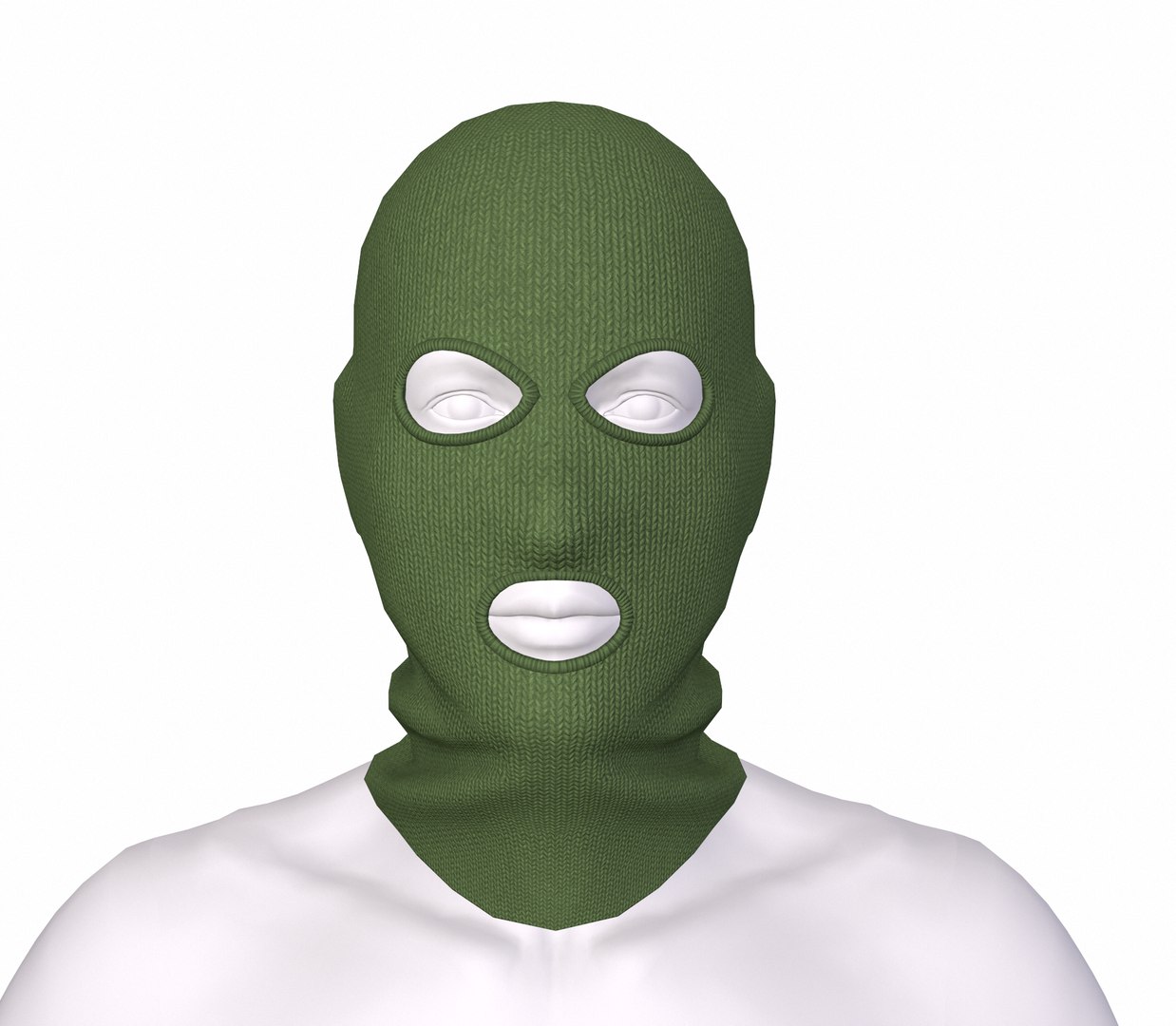 3D Balaclava Mask Khaki Game Ready - TurboSquid 2367404