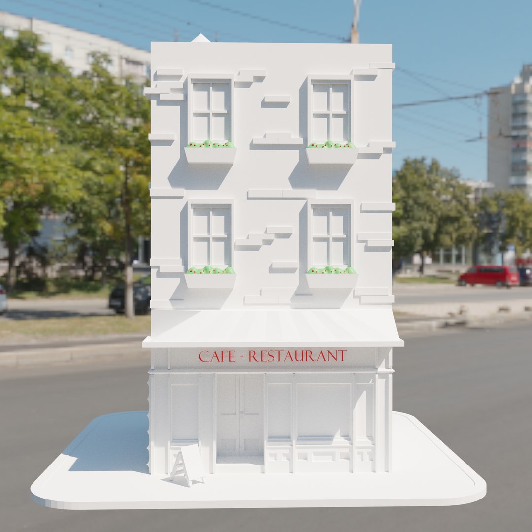 Free Cafe-restaurant Free Model - TurboSquid 1759254