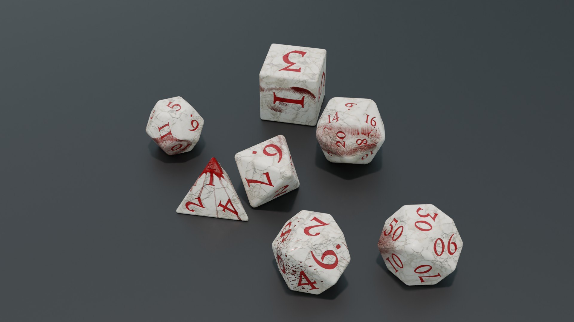 3D RPG Dice Asset Bloodybone - TurboSquid 1748704