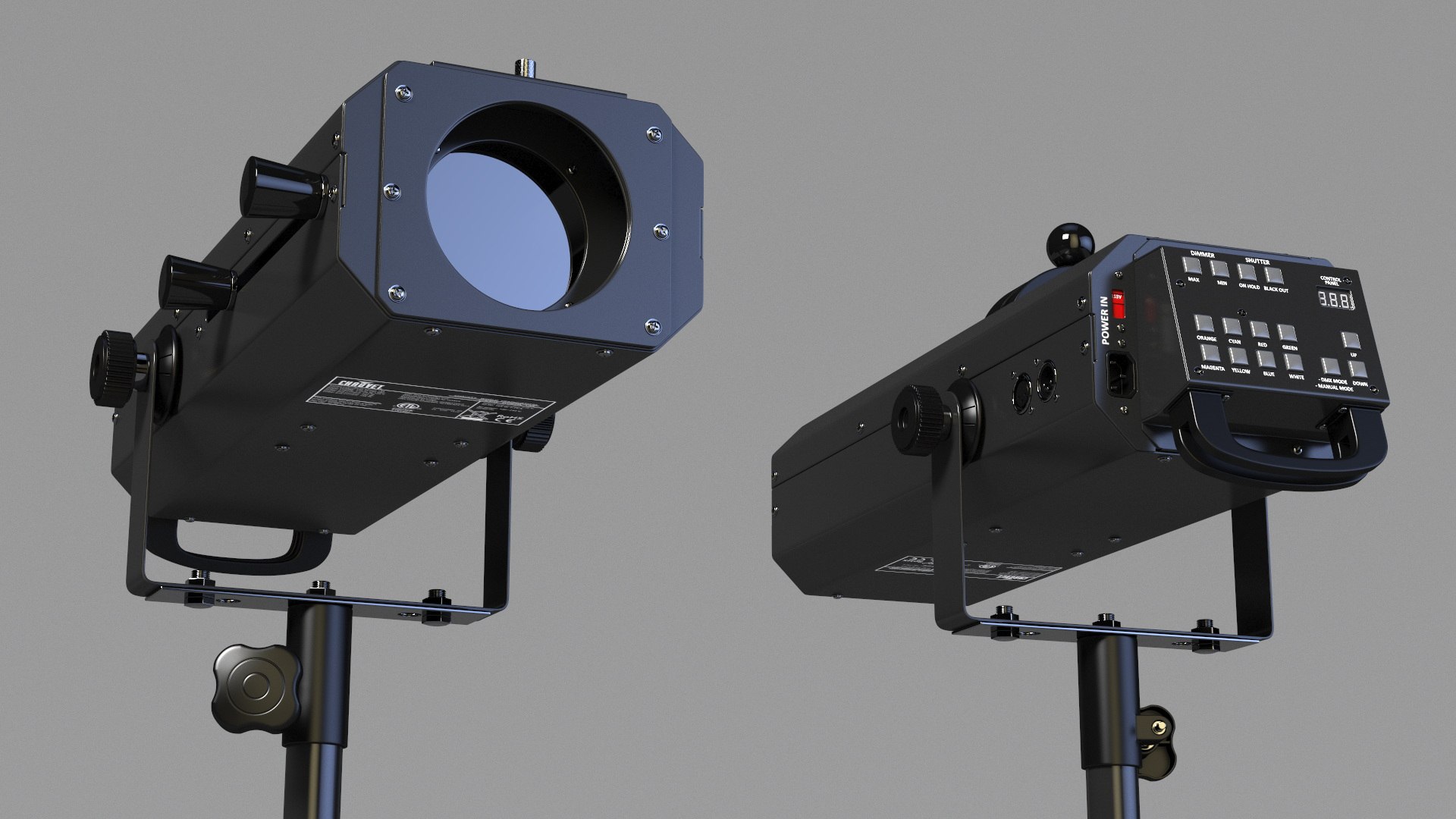 3D Professional Followspot On Tripod Model - TurboSquid 2329692