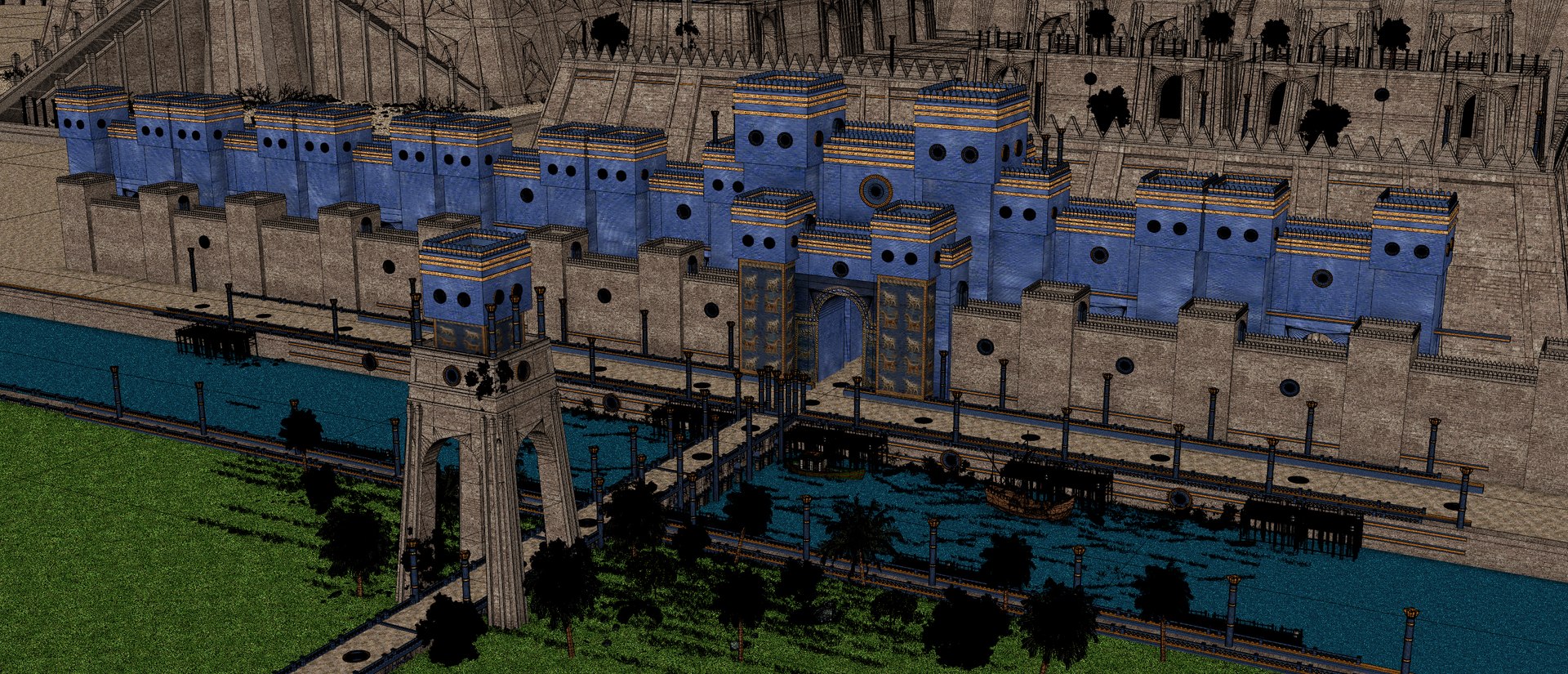3D Ishtar Gate Environment Model - TurboSquid 2220242