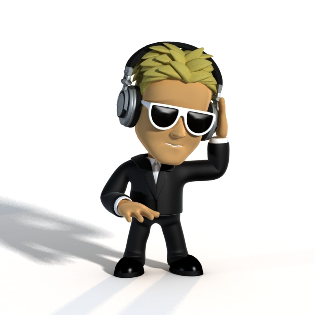 Dj Cartoon Character 3D - TurboSquid 1189003