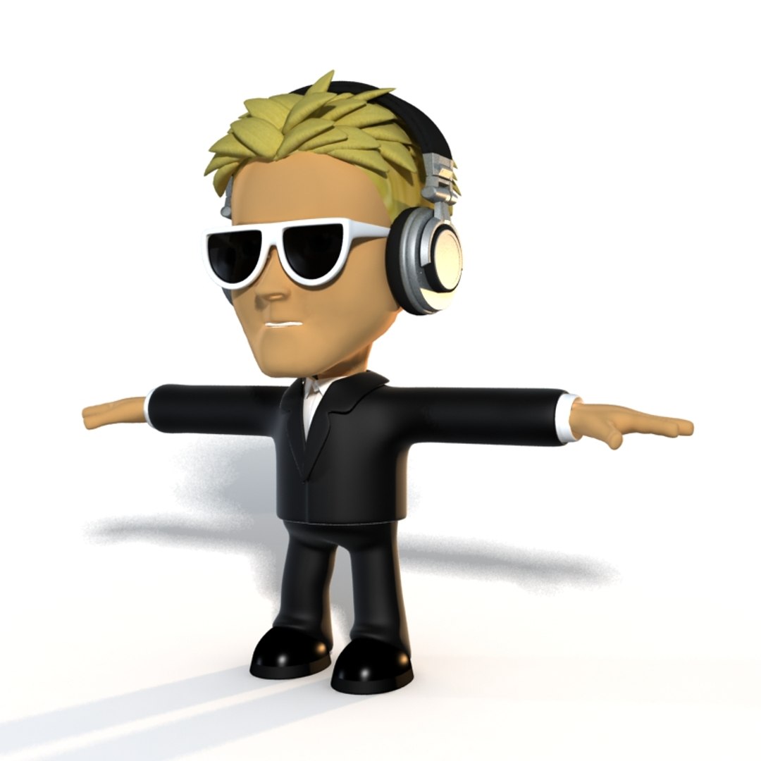 Dj Cartoon Character 3D - TurboSquid 1189003