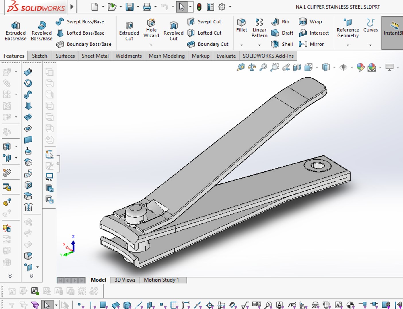 3D NAIL CLIPPER STAINLESS STEEL model - TurboSquid 1875501