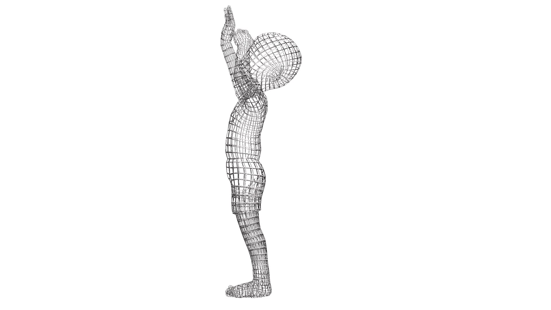 Human Wireframe 3D Model - TurboSquid 2277068