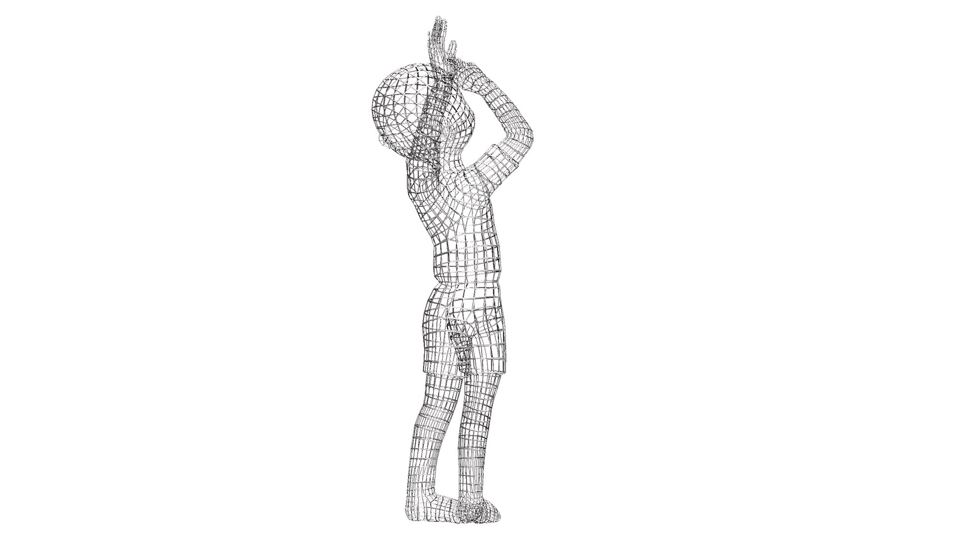 Human Wireframe 3D Model - TurboSquid 2277068