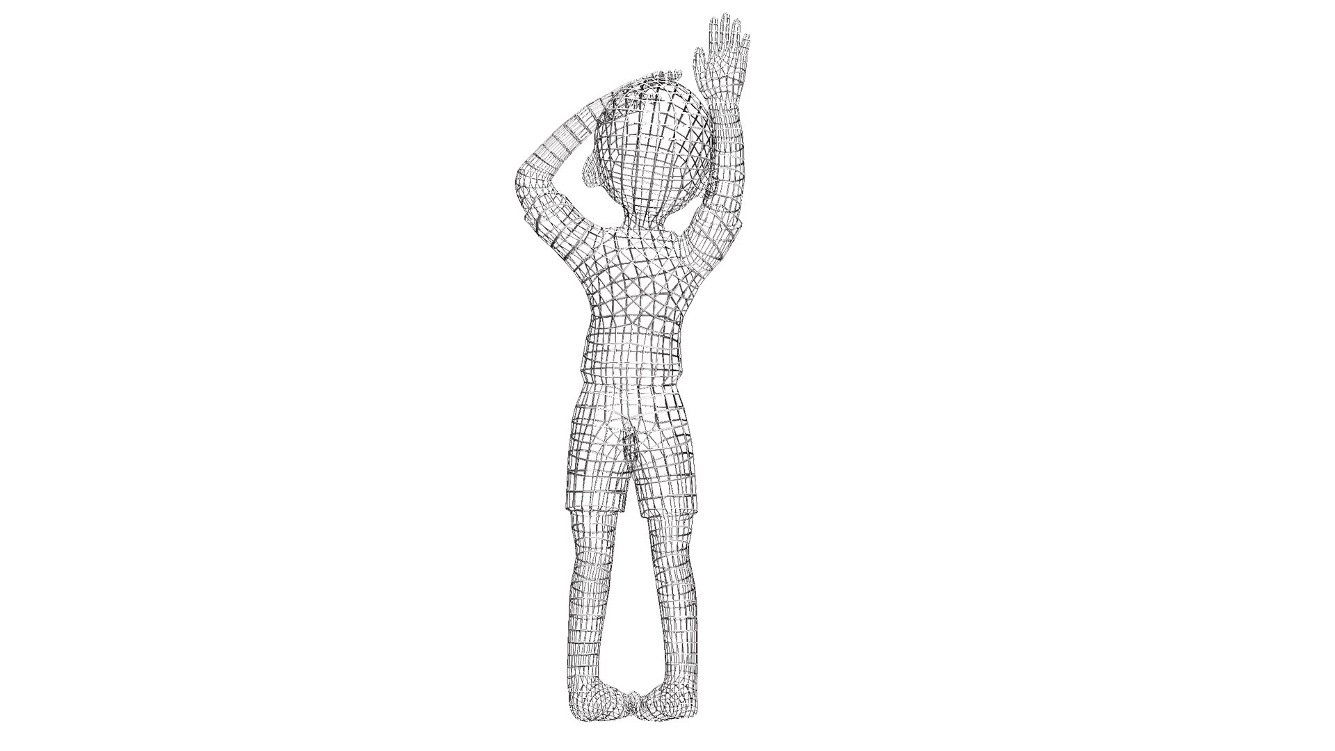 Human Wireframe 3D Model - TurboSquid 2277068
